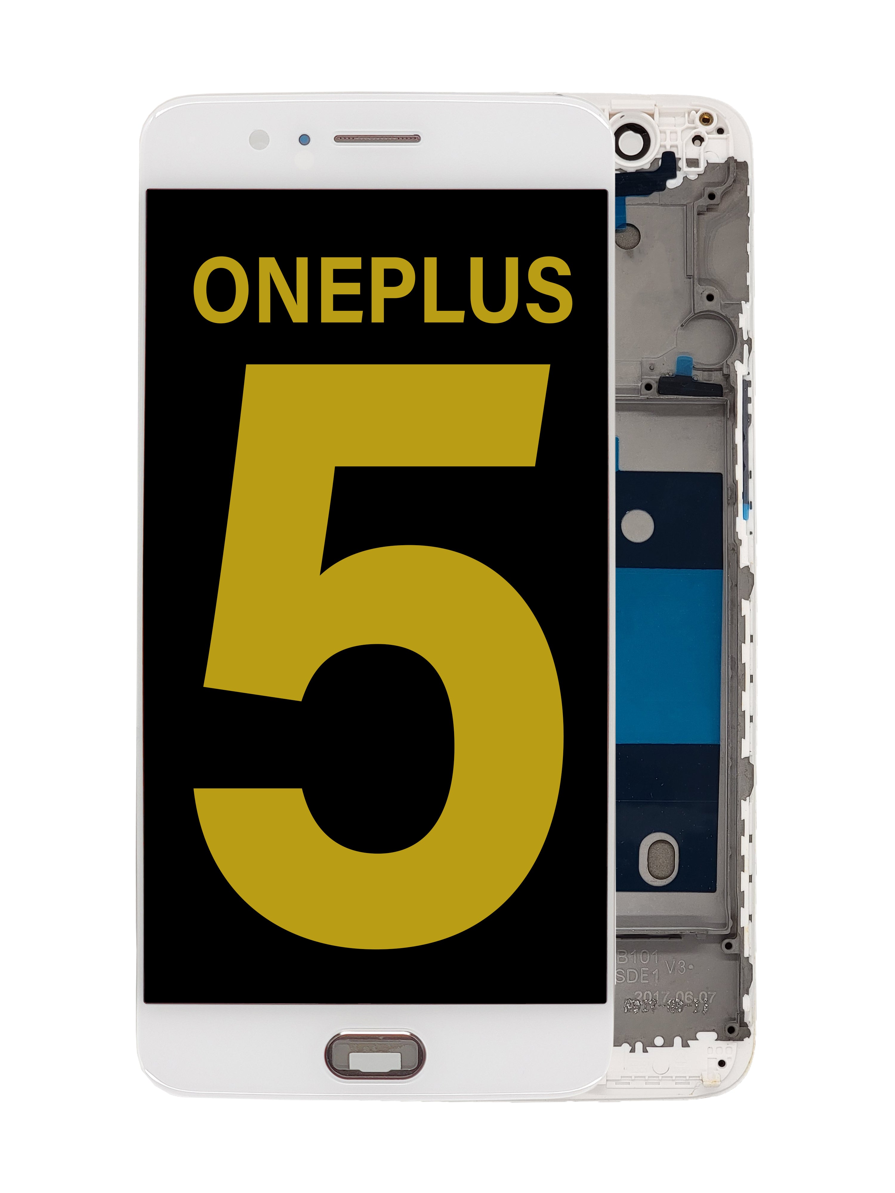 OPS 1+5 Screen Assembly (With The Frame) (Refurbished) (White) – Mobile Active